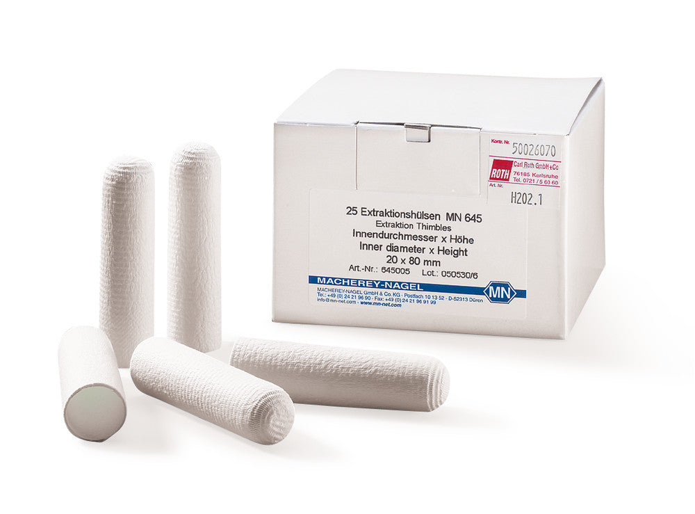 Cellulose extraction thimbles – Pure Science Ltd