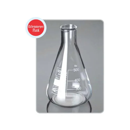 Erlenmeyer Flask, narrow neck with graduation – Pure Science Ltd